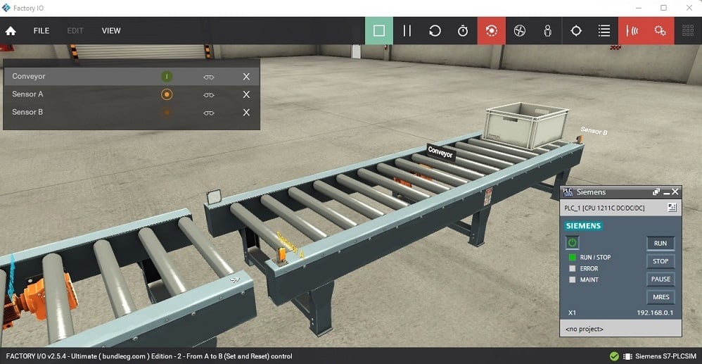 Using Factory I/O With a Virtual Siemens S7-1200 PLC - Technical Articles